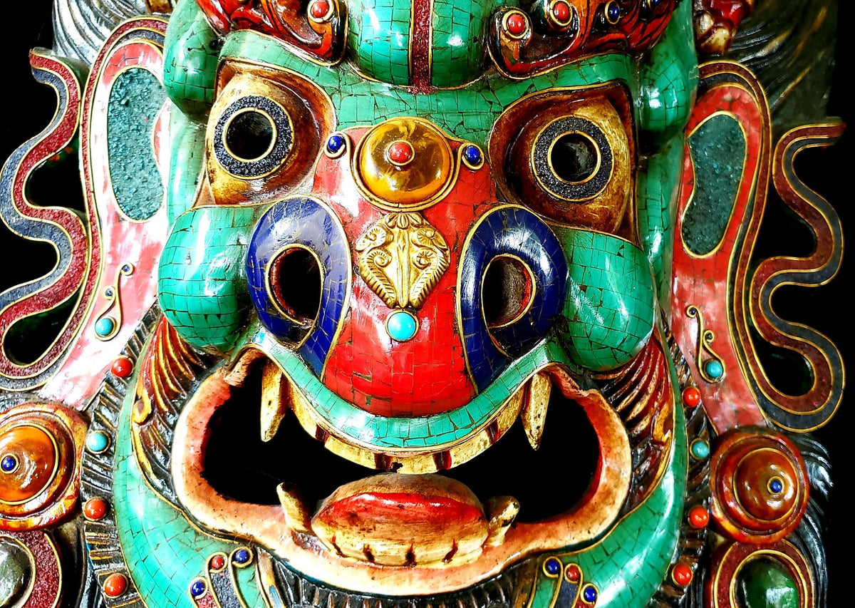 Amazing Bhairav Shiva Tibetan Mask | Online Wooden Masks
