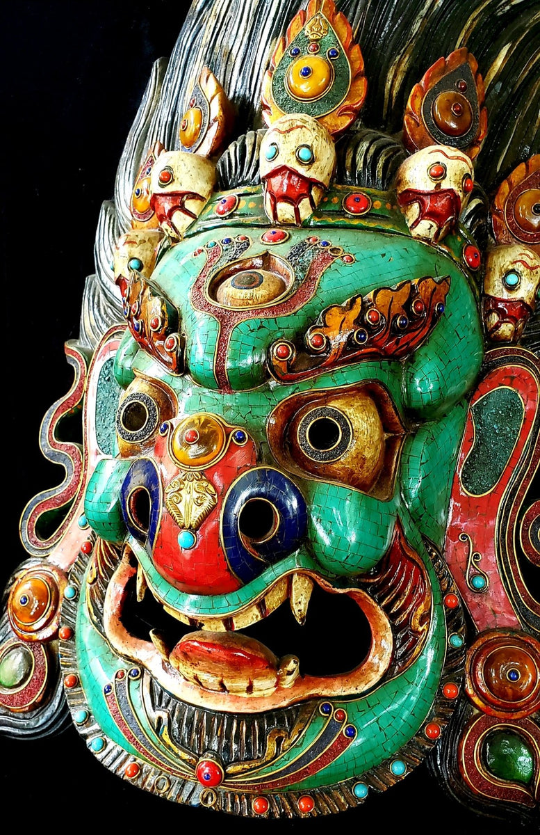 Amazing Bhairav Shiva Tibetan Mask | Online Wooden Masks