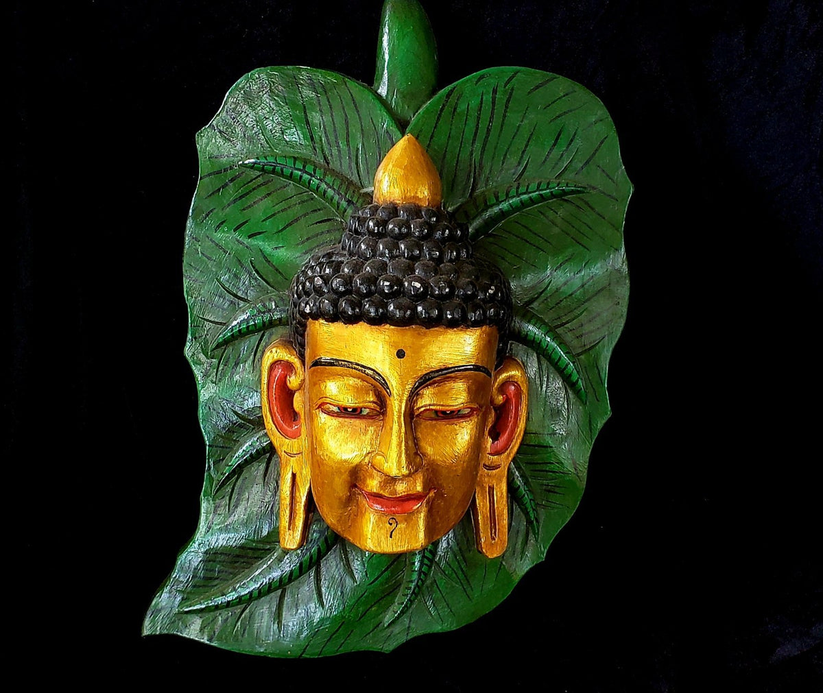 Hand Carved Tibetan Buddha Mask Online | Culture Cross