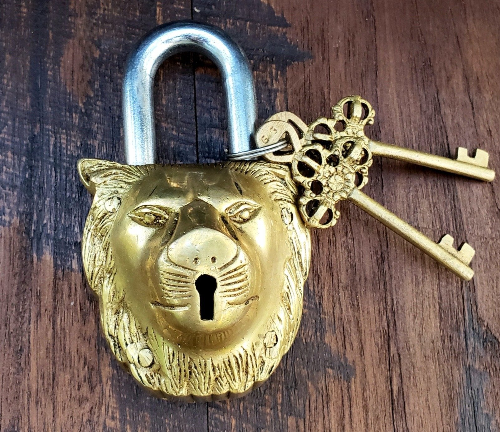 Gold Lion Temple Lock