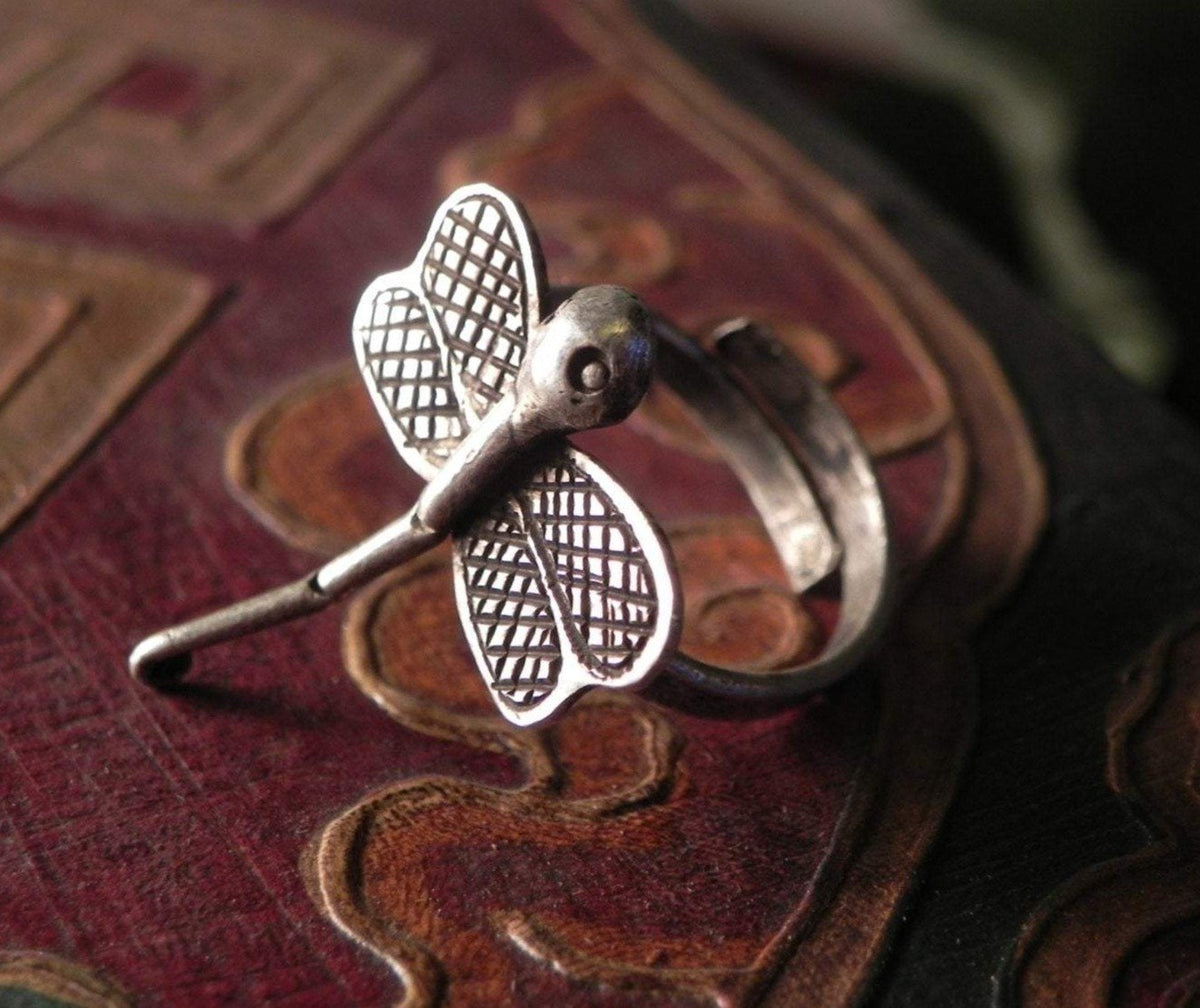 Hmong Silver Dragonfly Ring
